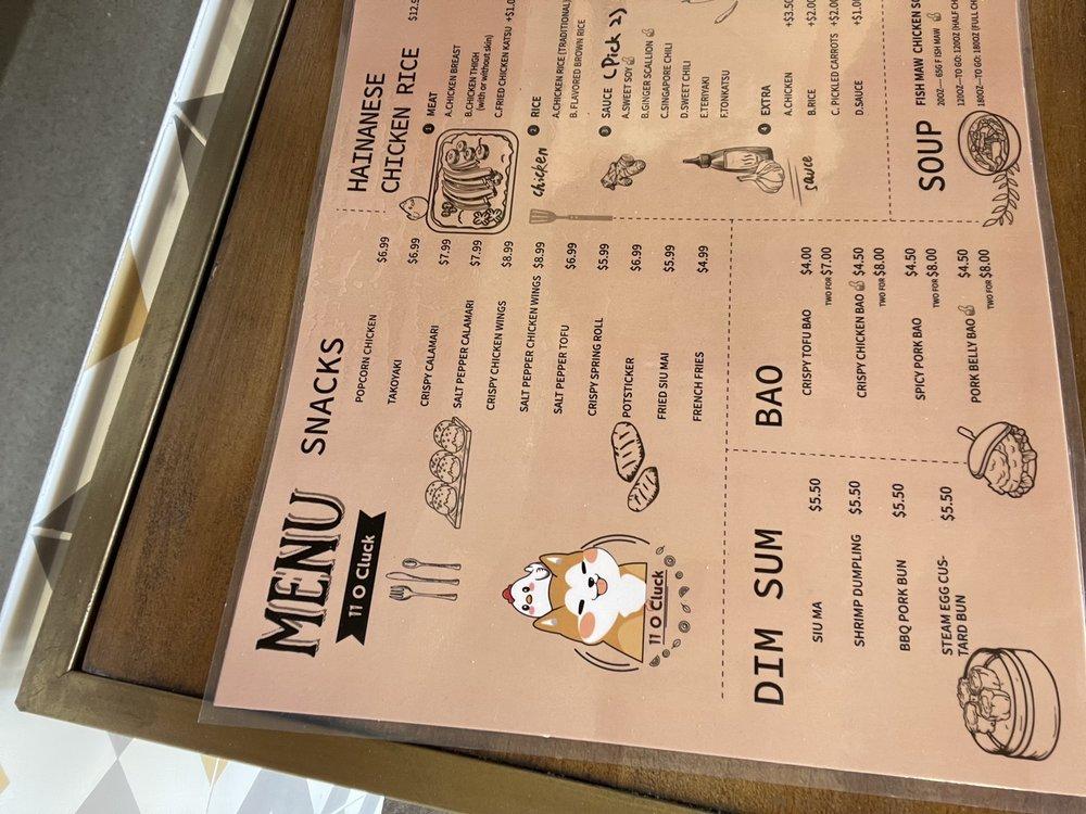 Menu at 11 O Cluck BBQ, San Ramon