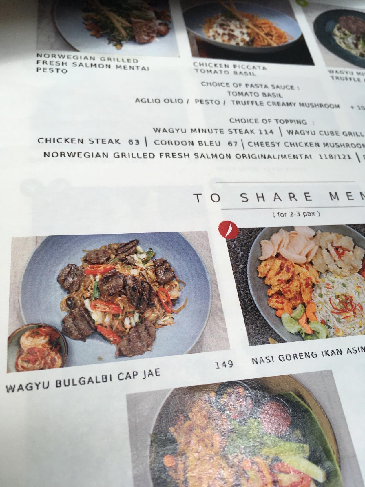 Menu at Tamani - Salemba steakhouse, Central Jakarta, Gedung Melawai