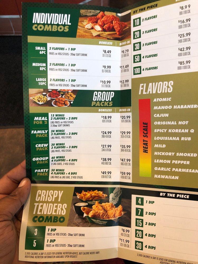 Menu at Wingstop restaurant, Hampton, 5 Coliseum Xing