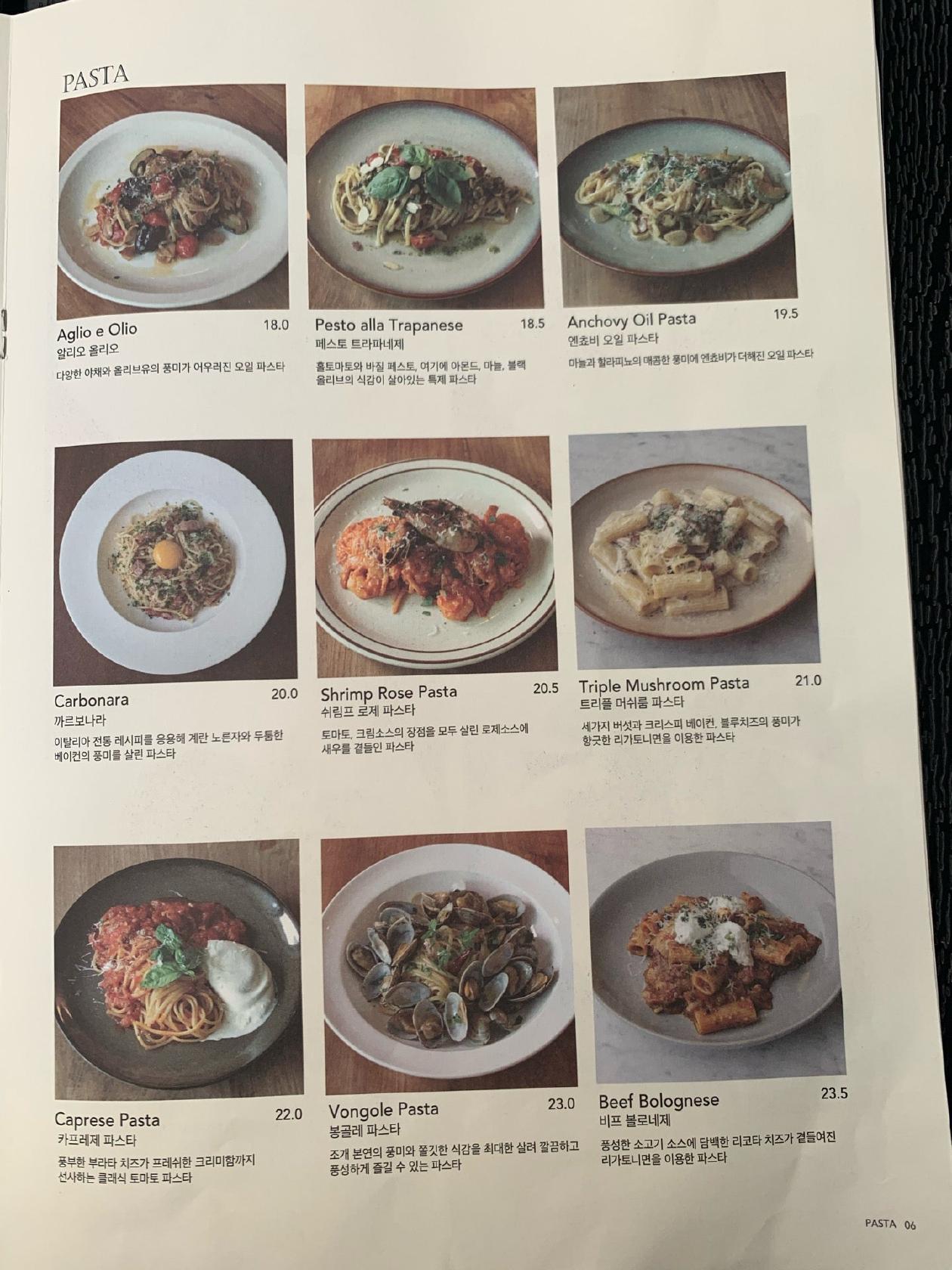 Menu at Darling Kitchen Seoul restaurant, Seoul