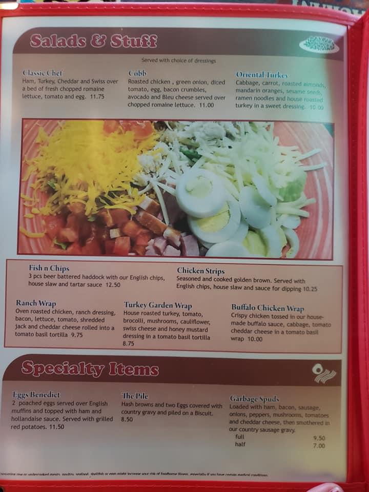 Menu at Hazel's Good Eats restaurant, Clarkston