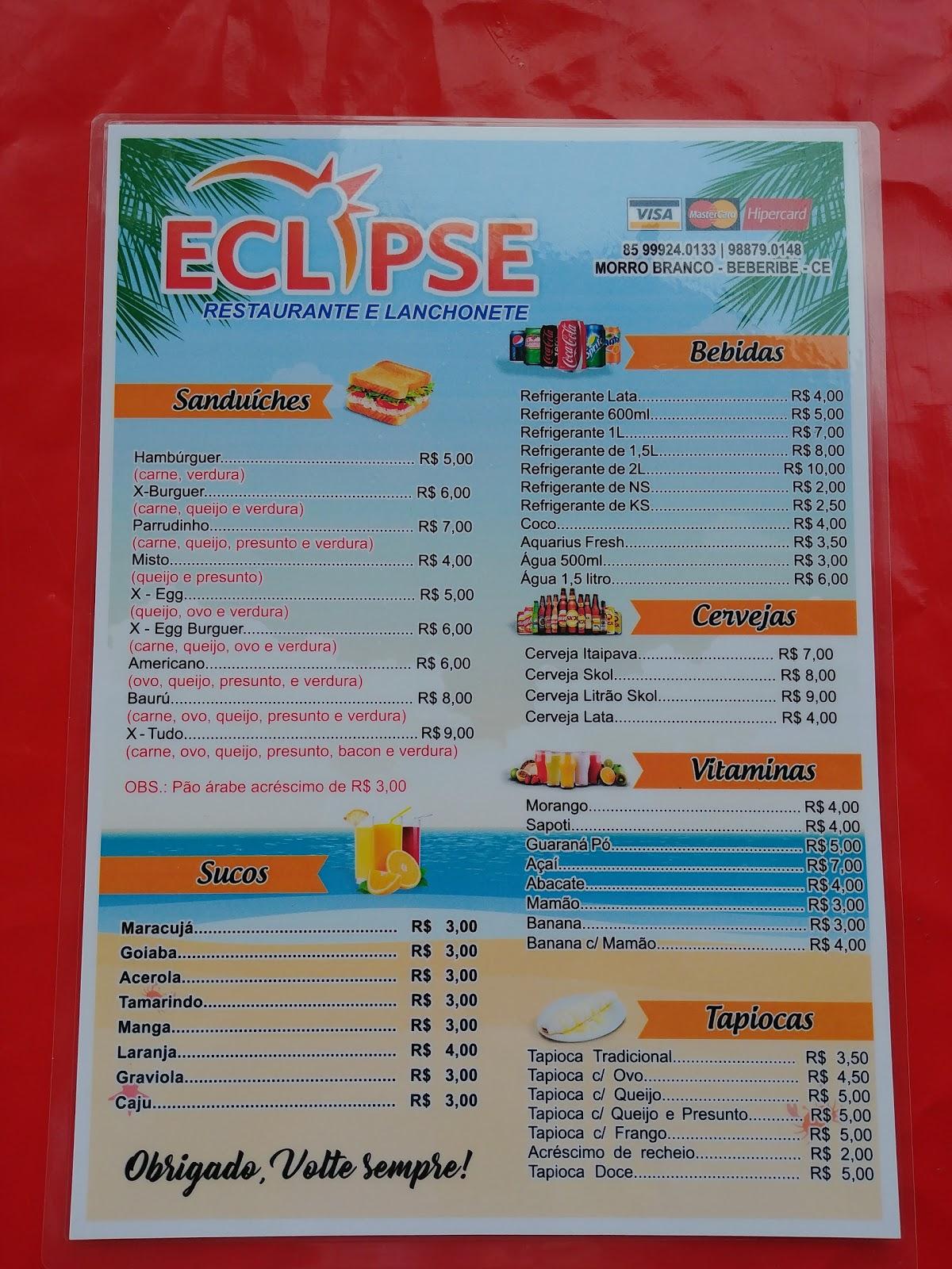 Menu em Eclipse Restaurante e Lanchonete, Beberibe