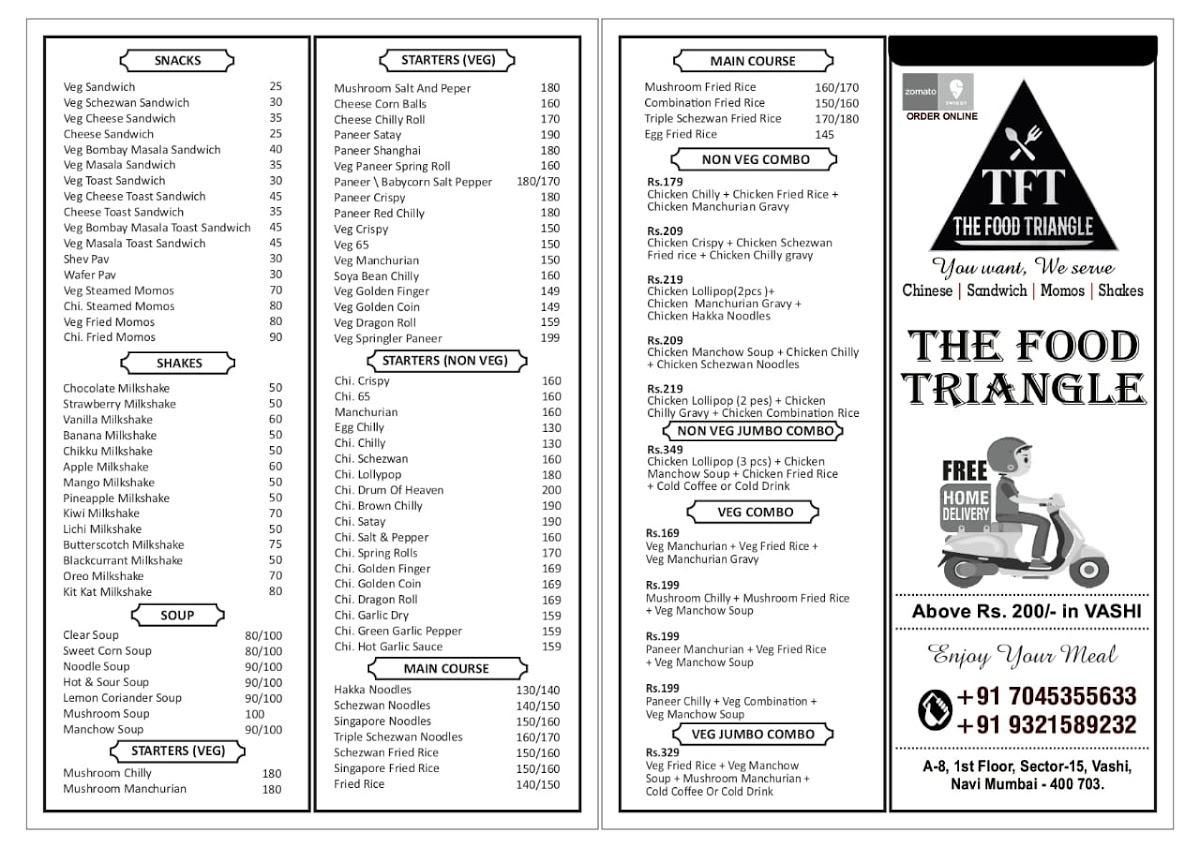 Menu at The Food Triangle, Navi Mumbai
