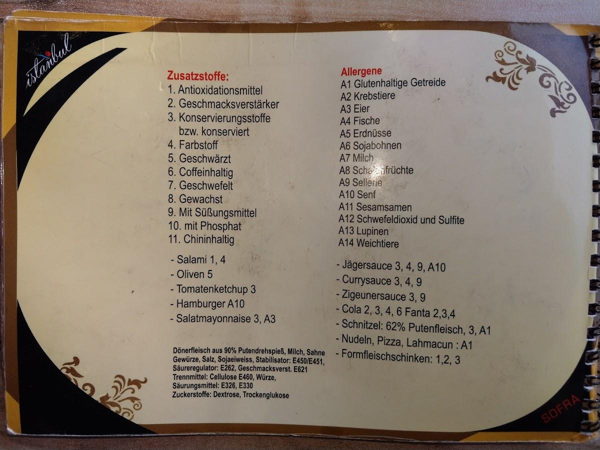 Speisekarte von Istanbul Sofra / Siegen restaurant, Siegen