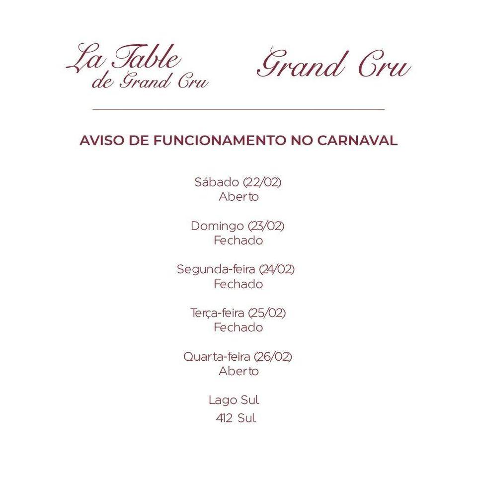 Menu em Grand Cru pub & Bar, Brasília, SHCS-CL 412 Bl. B