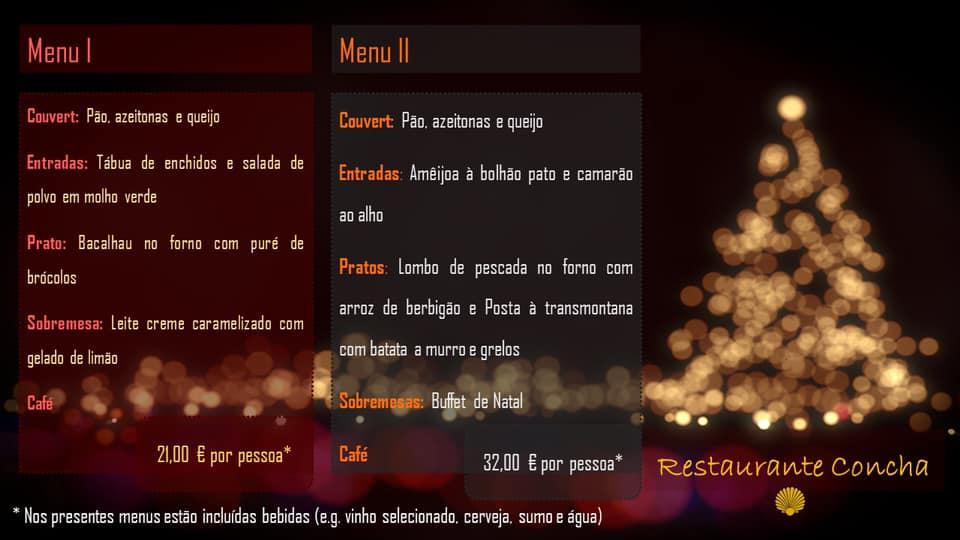 Menu at Restaurant Concha, Ovar