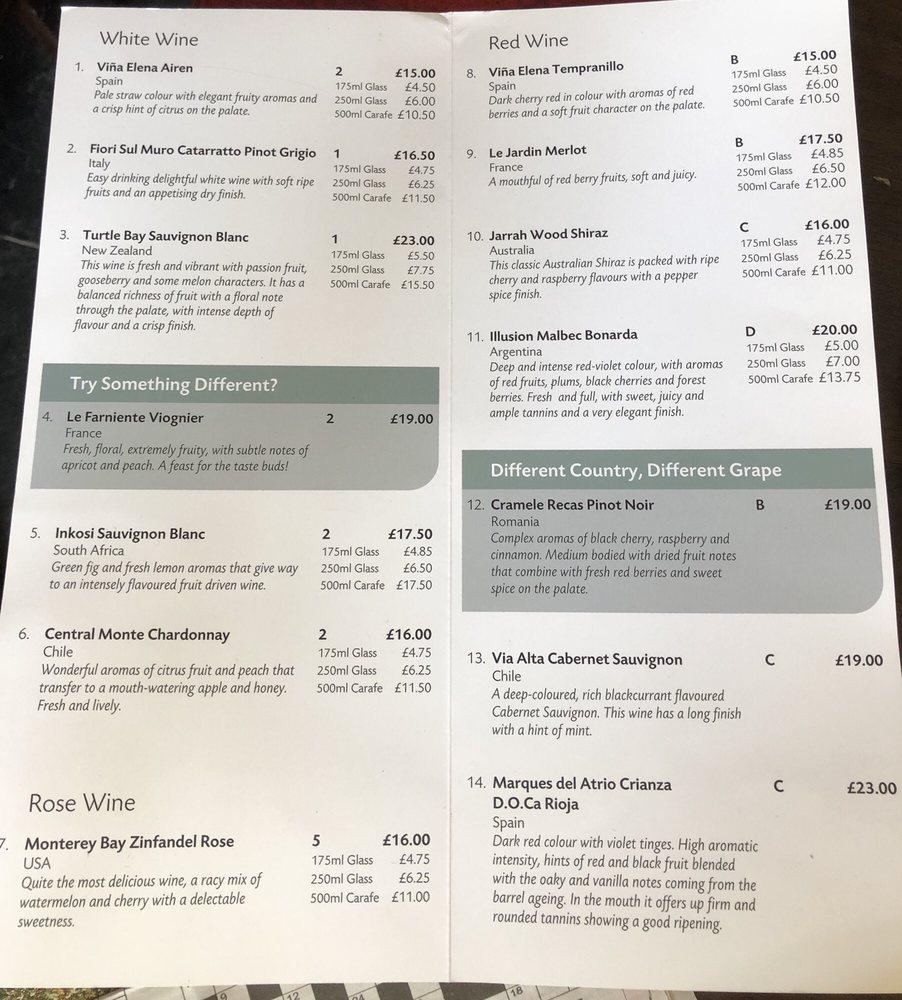 Menu at The Ancient Unicorn Hotel pub & bar, Bowes
