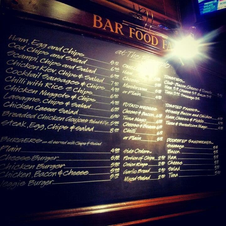 Menu at The Pineapple pub & bar, London, 53 Hercules Rd