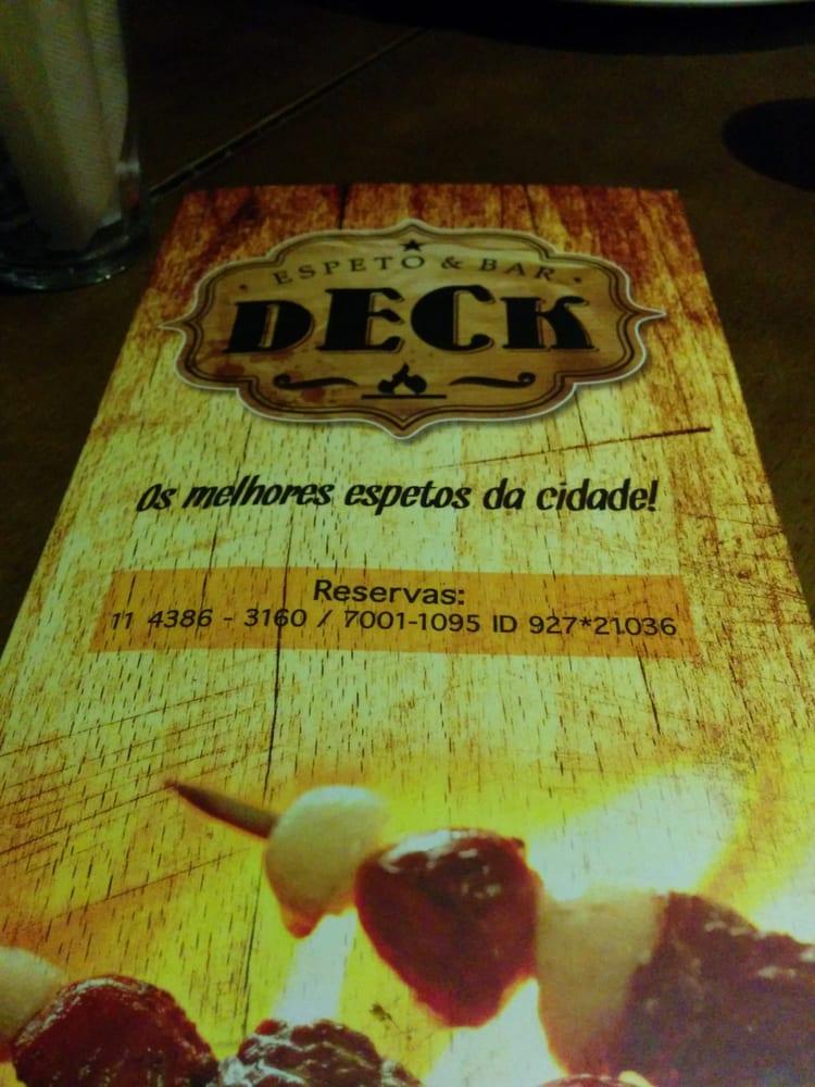 Deck Espeto Bar, Guarulhos, R. Tapajós - Avaliações de restaurantes