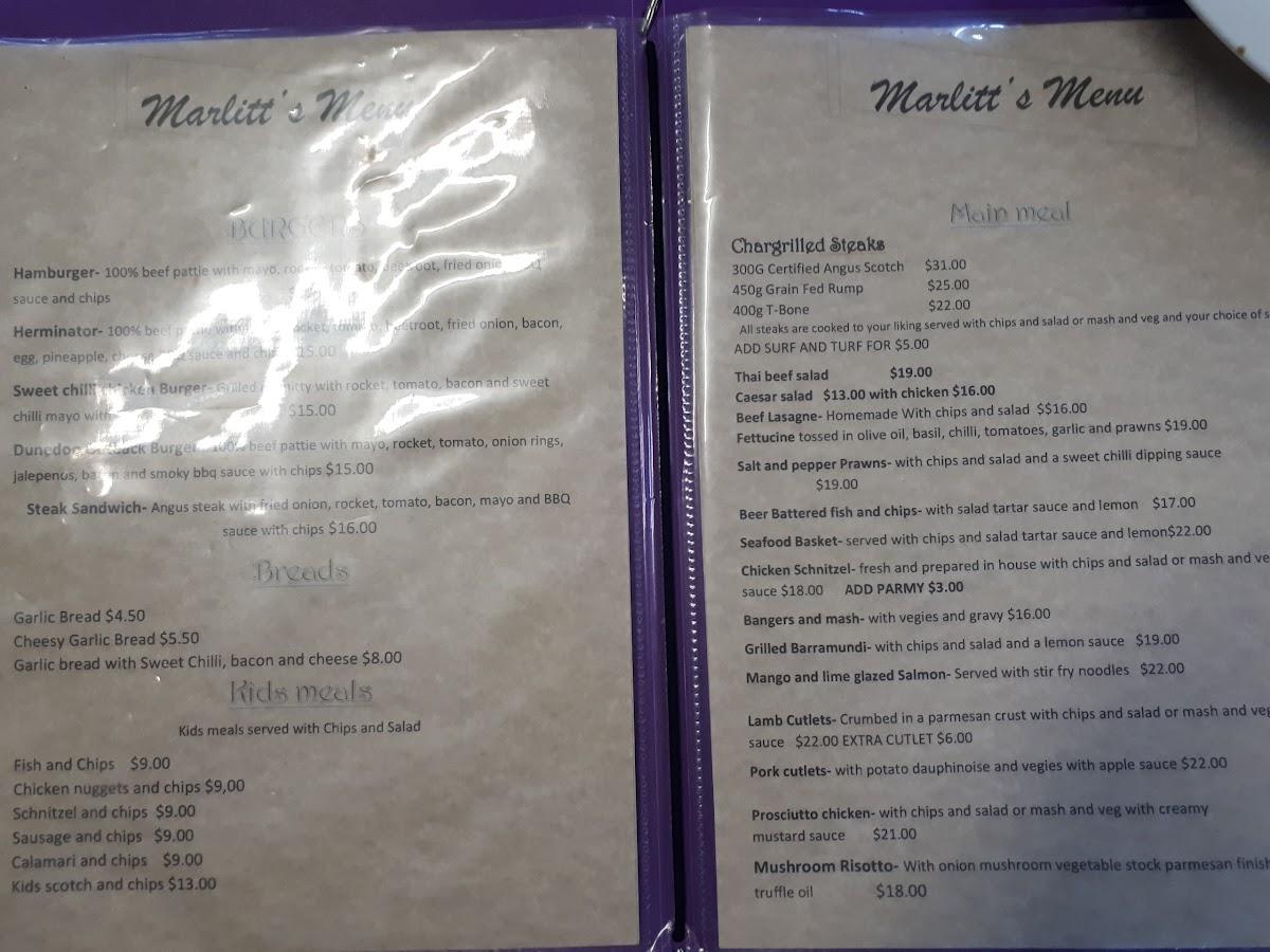 Menu at Hotel Dunedoo pub & bar, Dunedoo
