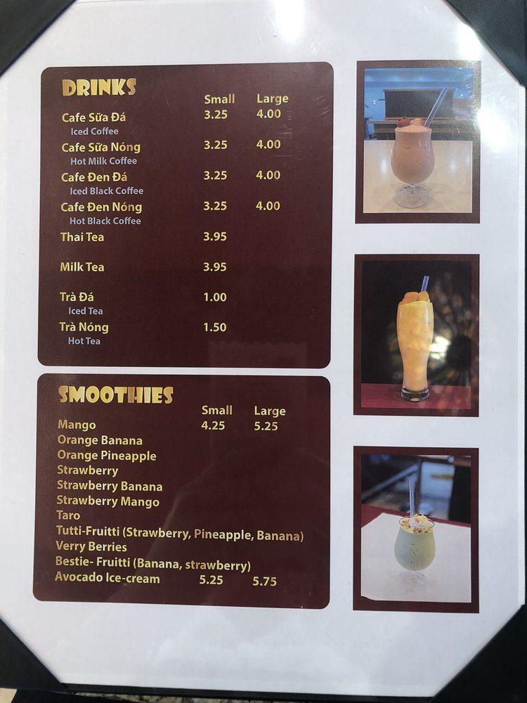 Menu at Tam's Restaurant, Garden Grove