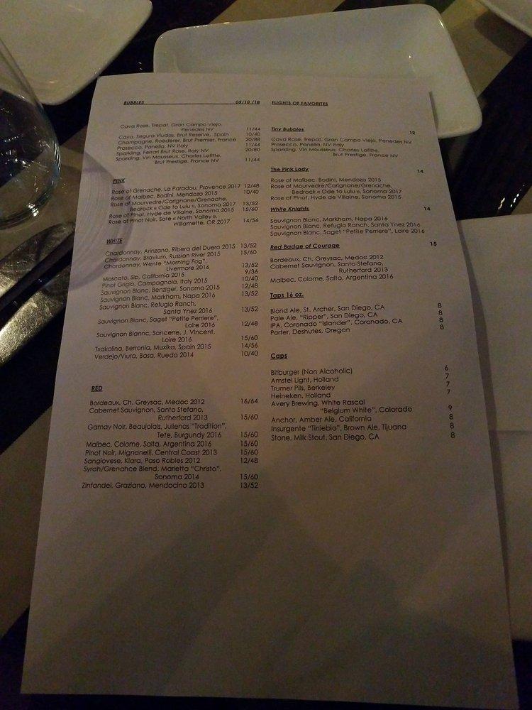 Menu at Bistro 45 pub & bar, Pasadena