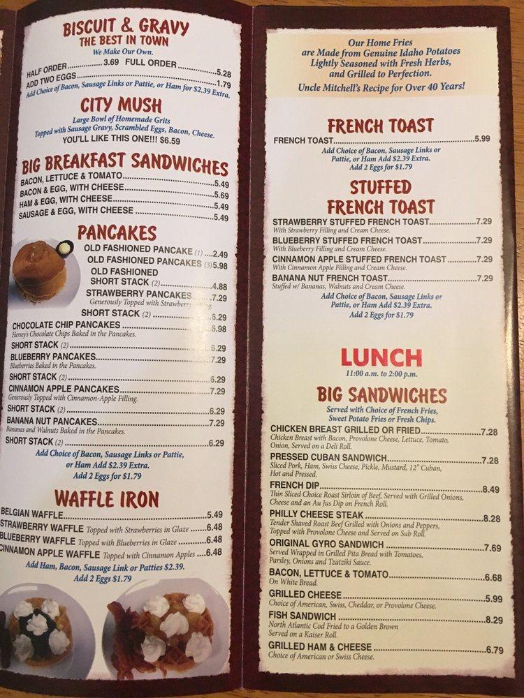Carta del restaurante Egg City Diner, Haines City, US Hwy 27