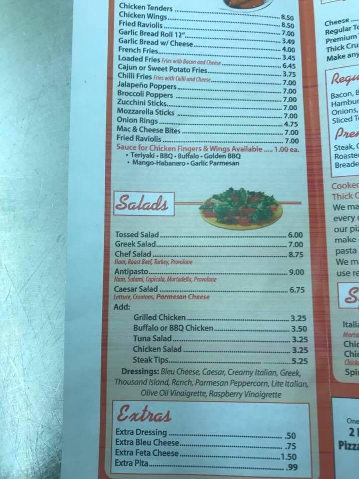 Menu at Mr.G`s Pizza pizzeria, Bourne