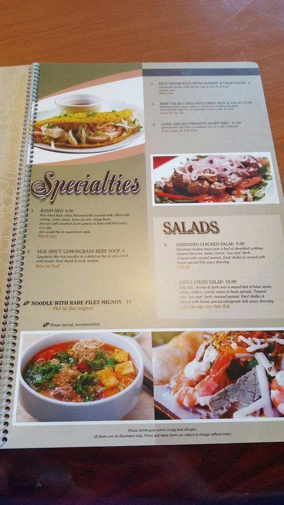 Menu at Phở Duyên Mai restaurant, San Diego, Kearny Villa Rd #111