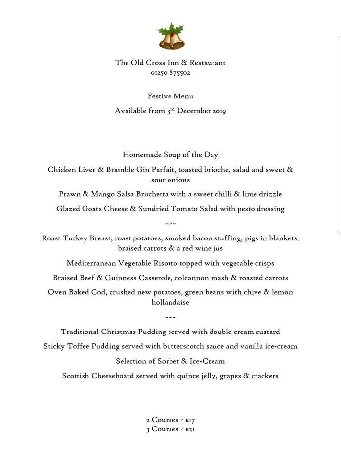 Menu at The Old Cross Inn pub & bar, Blairgowrie