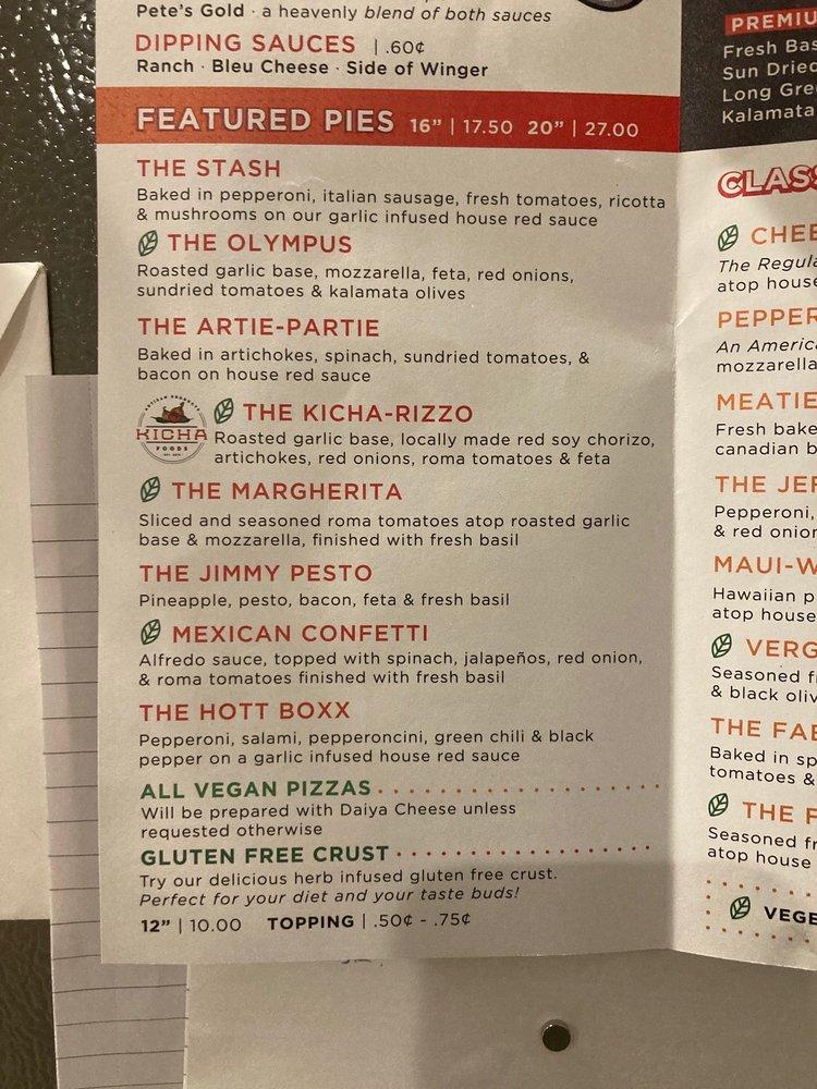 Menu at The Pizza Joint pizzeria, El Paso, N Mesa St STE F