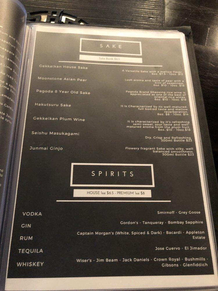 Menu at Blue Fin Sushi Bar, Terrace