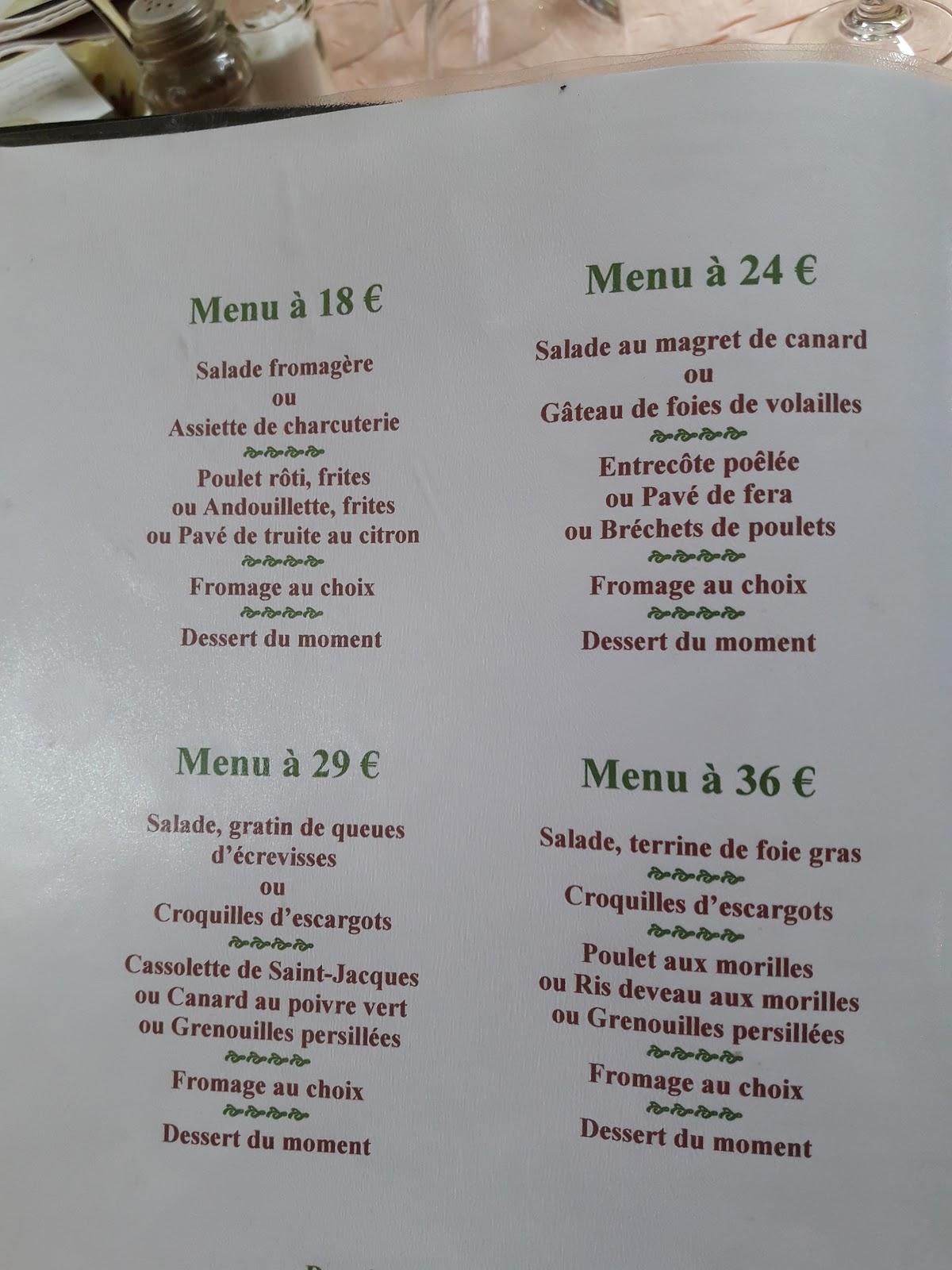 Menu au L'Etoile restaurant, Montracol, 584 Rte de Trévoux