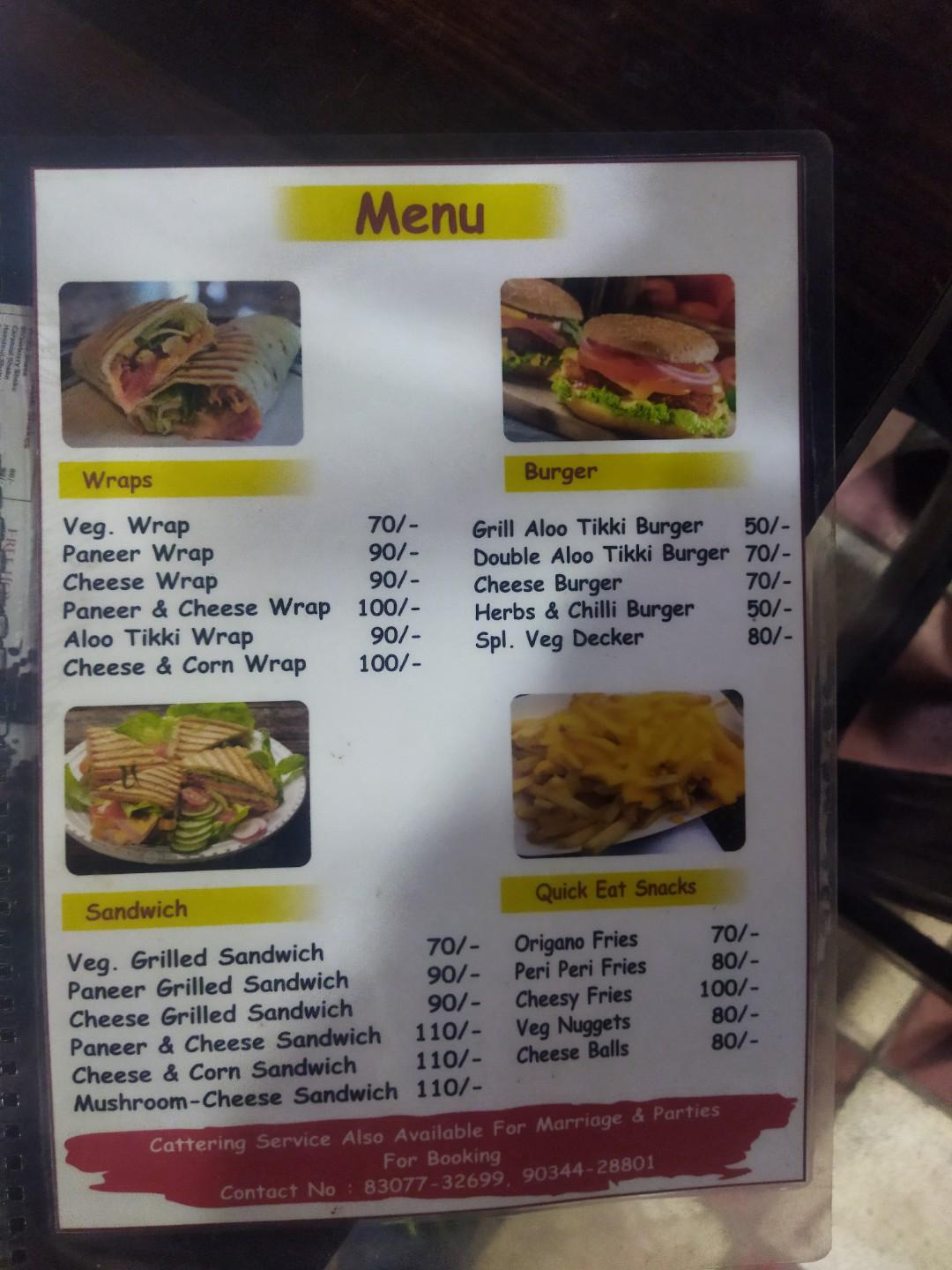 Menu at MR. FRESH KART, Karnal