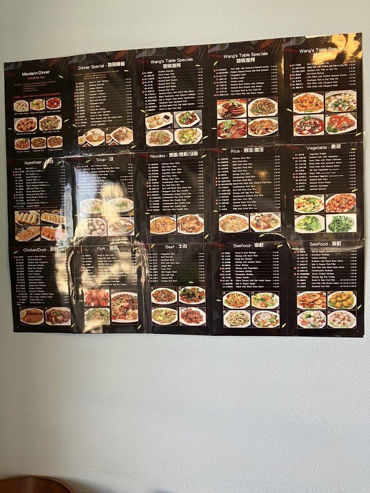 Menu at WANG'S TABLE restaurant, Reno