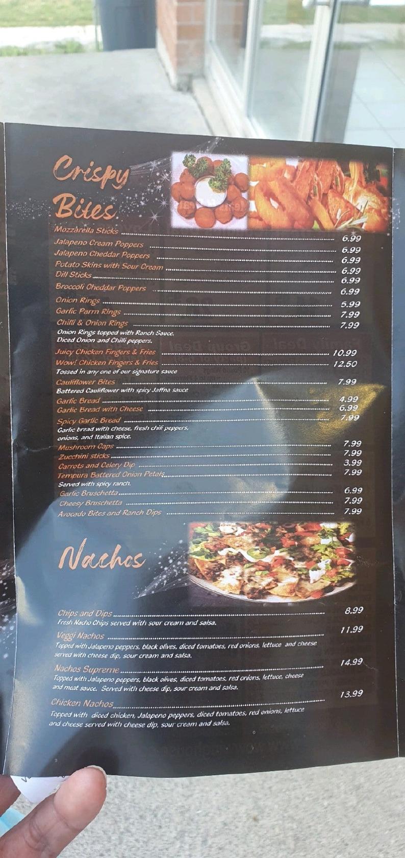 Menu at Wow! Wing House pizzeria, Markham, 50 New Delhi Dr