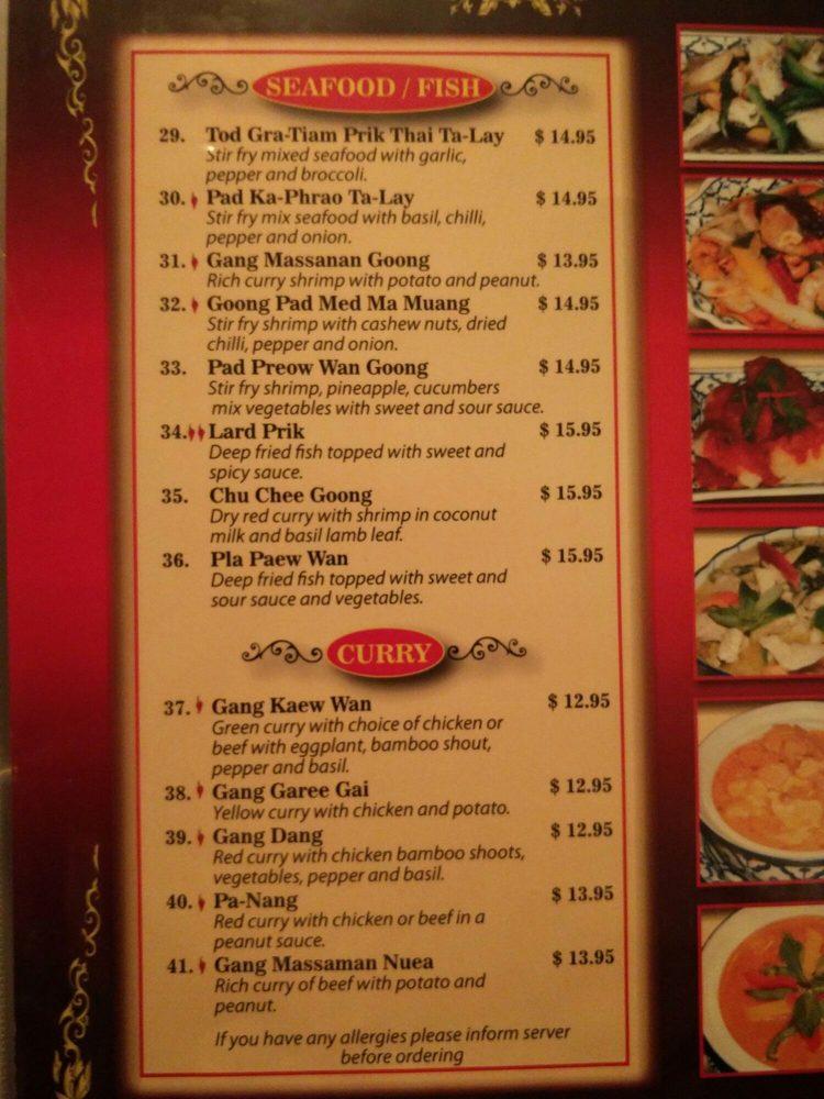 Menu at Thum's Kitchen restaurant, Cornwall