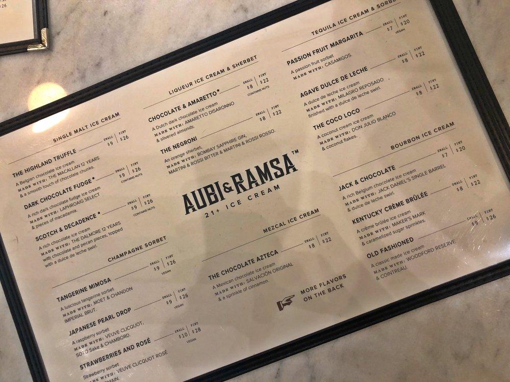 Menu at Aubi & Ramsa pub & bar, Tampa, Orient Rd