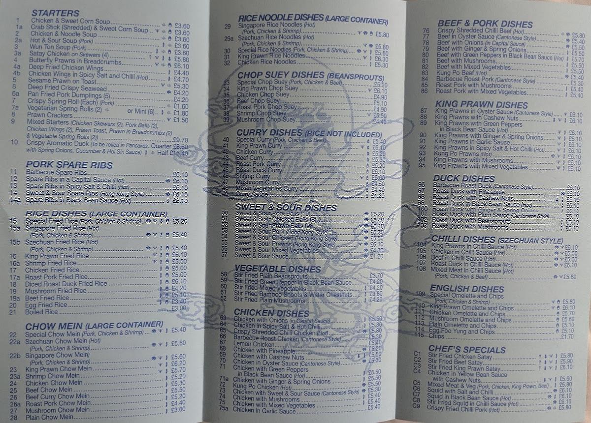 Menu at Food Angels Chinese Takeaway fast food, Carshalton, 360 ...