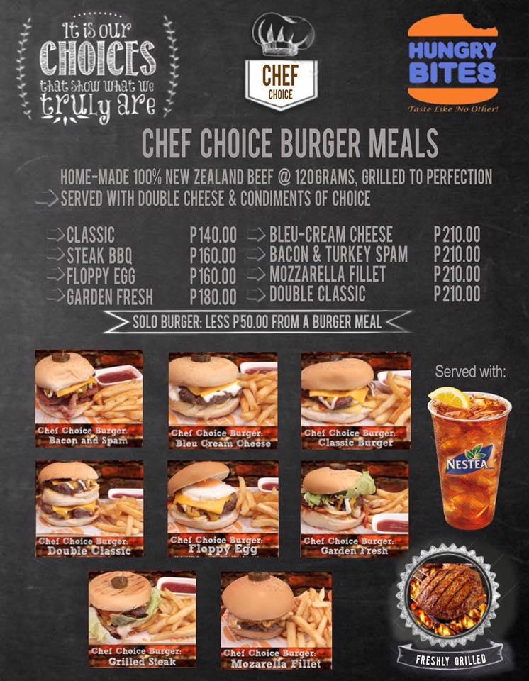 Carta del restaurante Hungry Bites Dipolog, Dipólog, H8PQ+53J