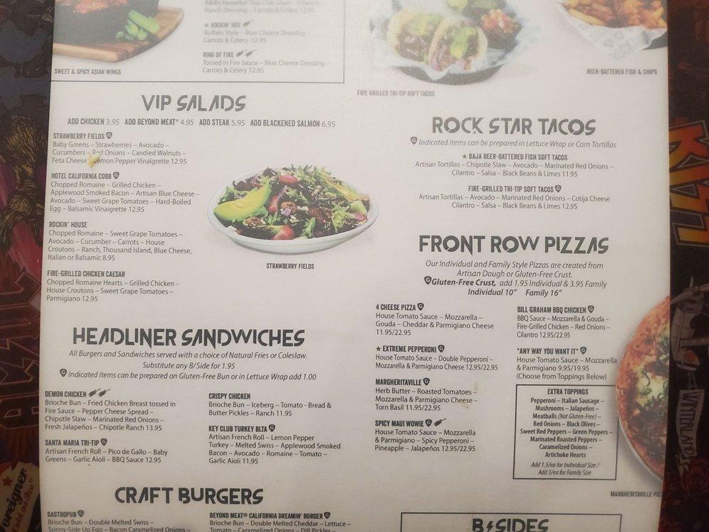 Menu at Rock & Brews St. Louis pub & bar, Chesterfield
