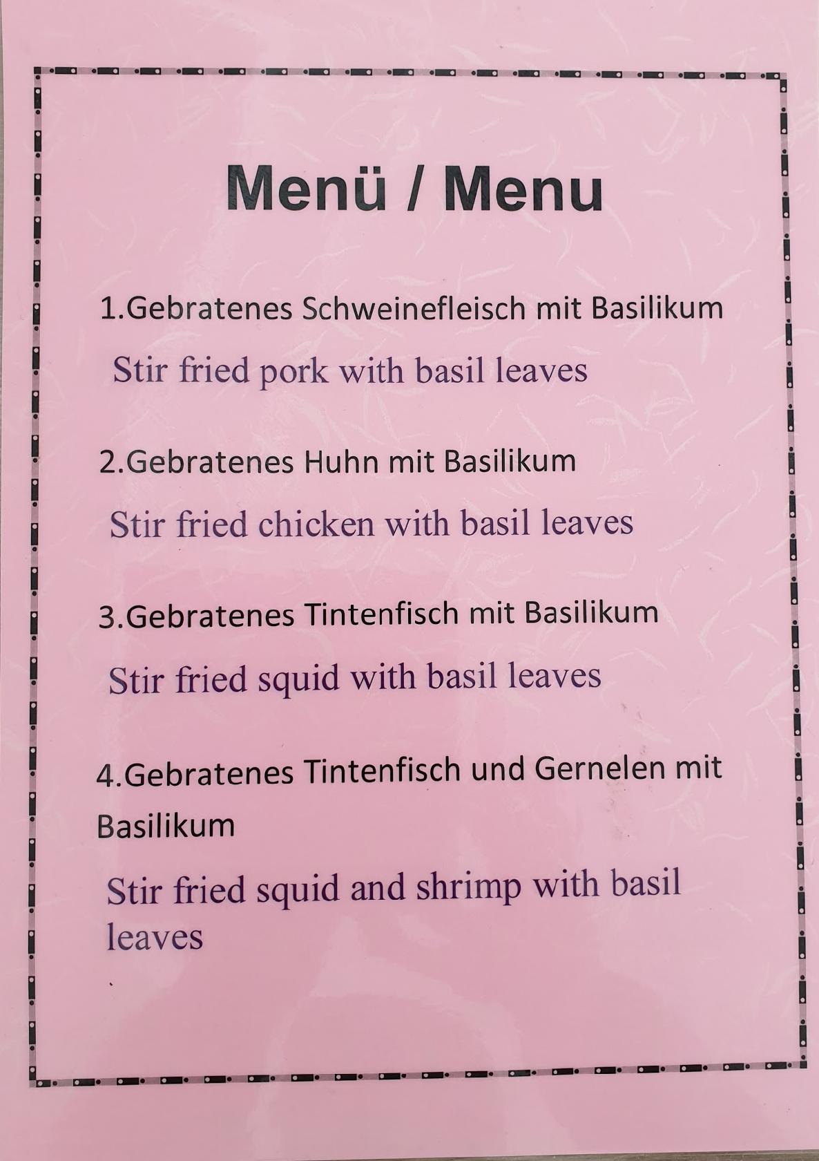 Menu at 94 Drink & Shelter Hua Hin pub & bar, Nong Kae