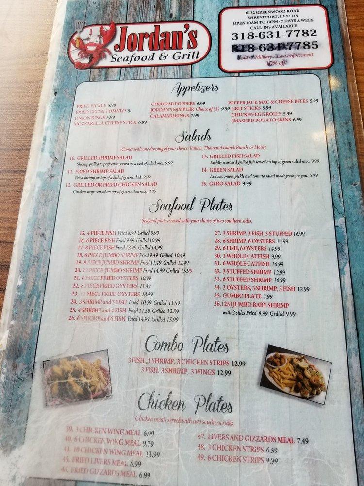 Menu at Sam's Southern Eatery restaurant, Shreveport, Greenwood Rd
