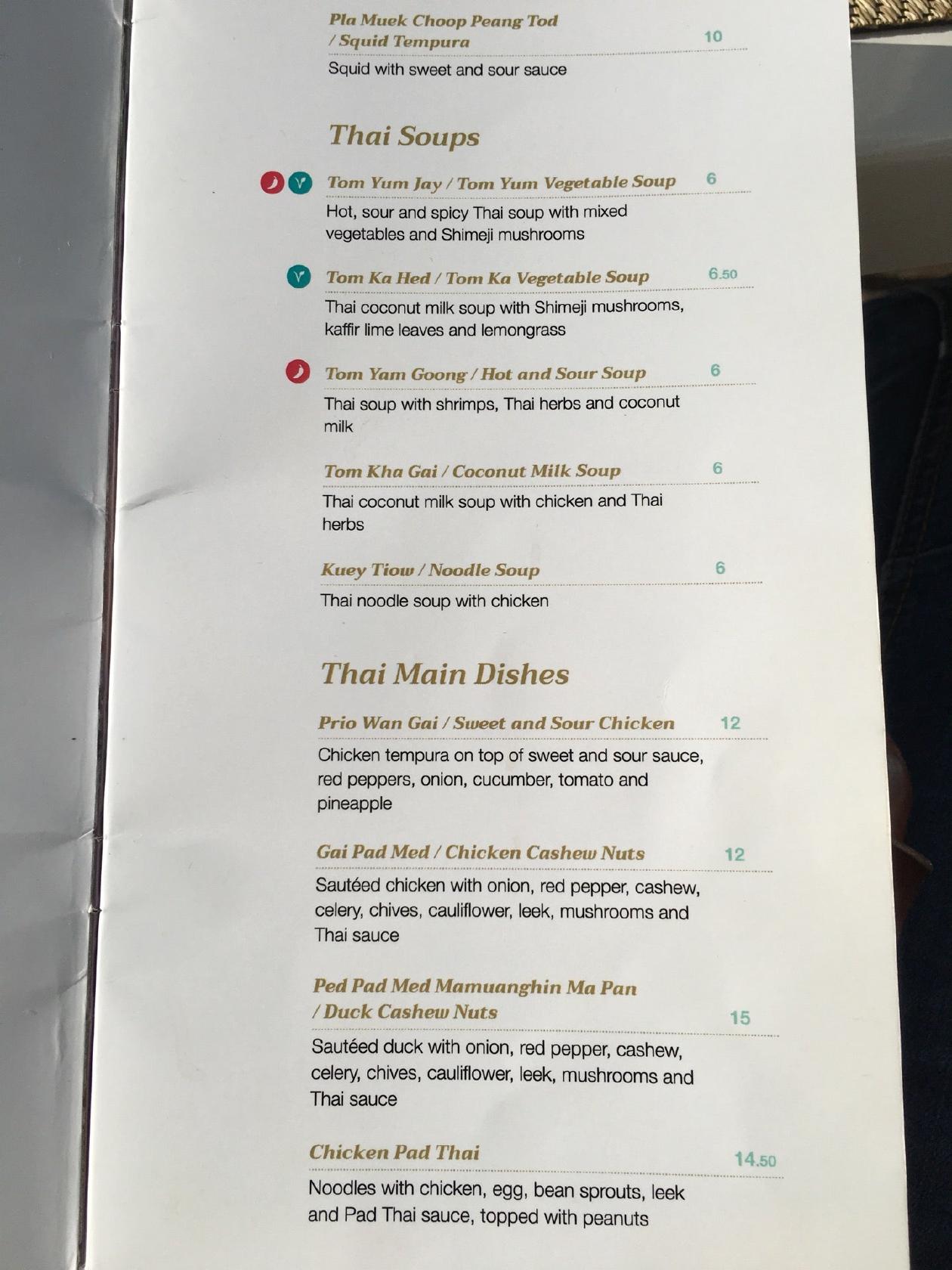Menu em Thai Beach Club, Quarteira, Av. Rocha Baixinha