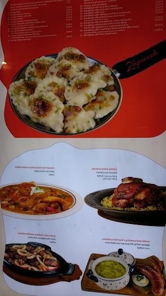 Menu at Zapiecek restaurant, Warsaw, Nowy Świat 64