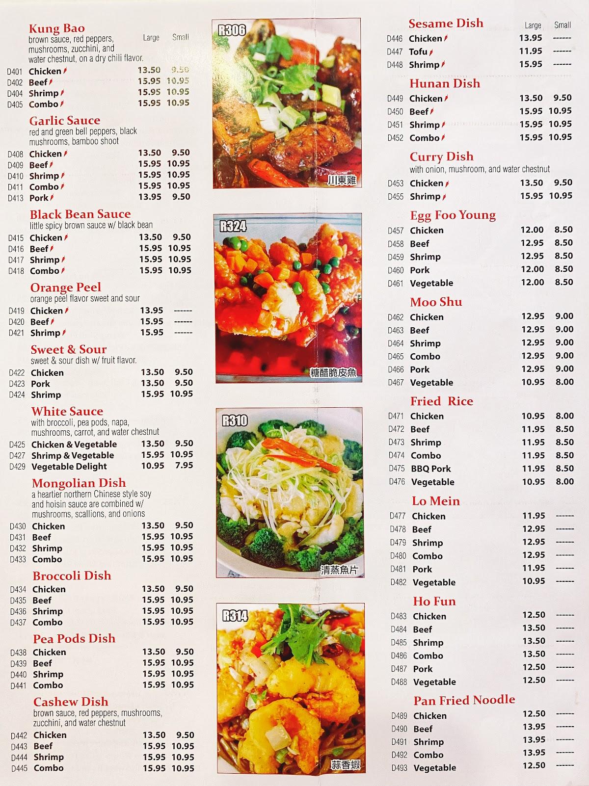 Menu at Green Garden restaurant, Lake Zurich, S Rand Rd