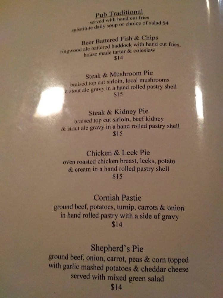Menu at Henry House pub & bar, Halifax