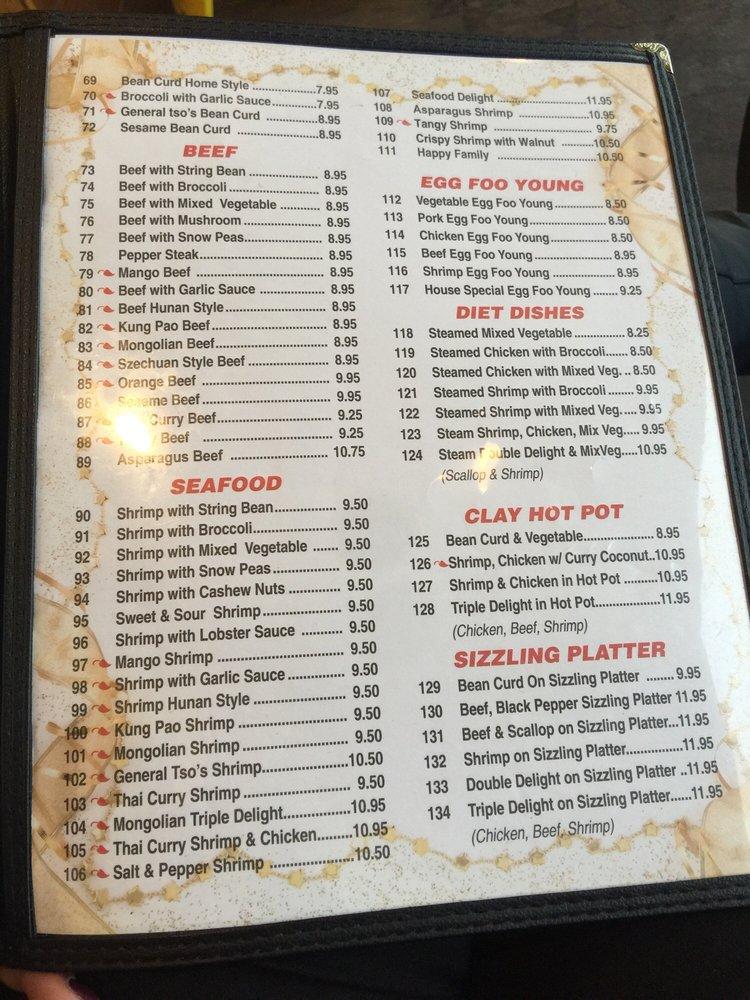Menu at Happy China Cafe, Houston, S Sam Houston Pkwy E #135