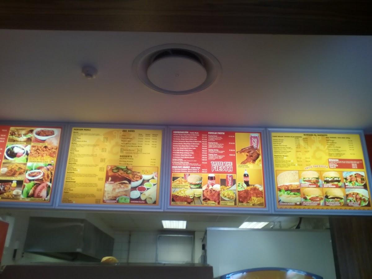 Menu at Mochachos Boardwalk Mall restaurant, South Africa
