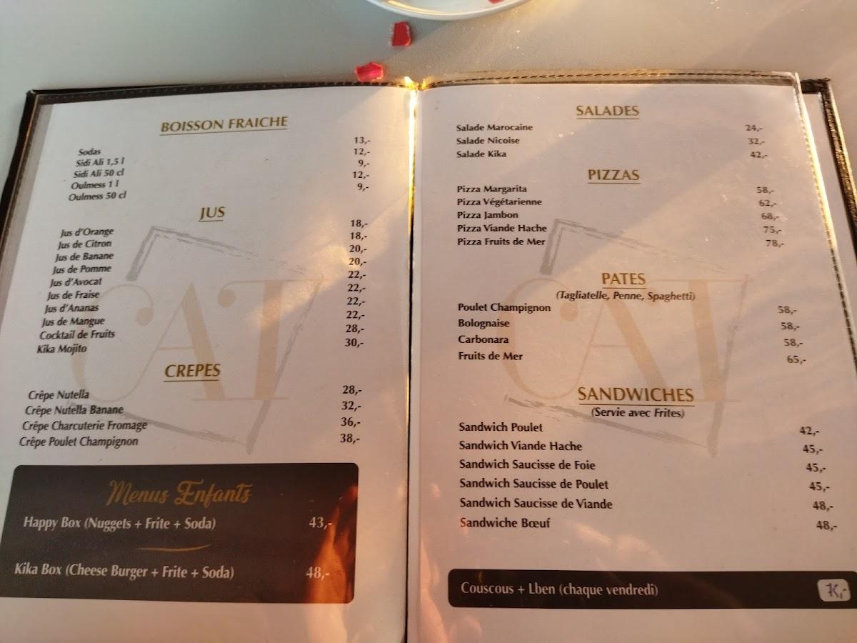 Menu at Restaurant CAT, Casablanca