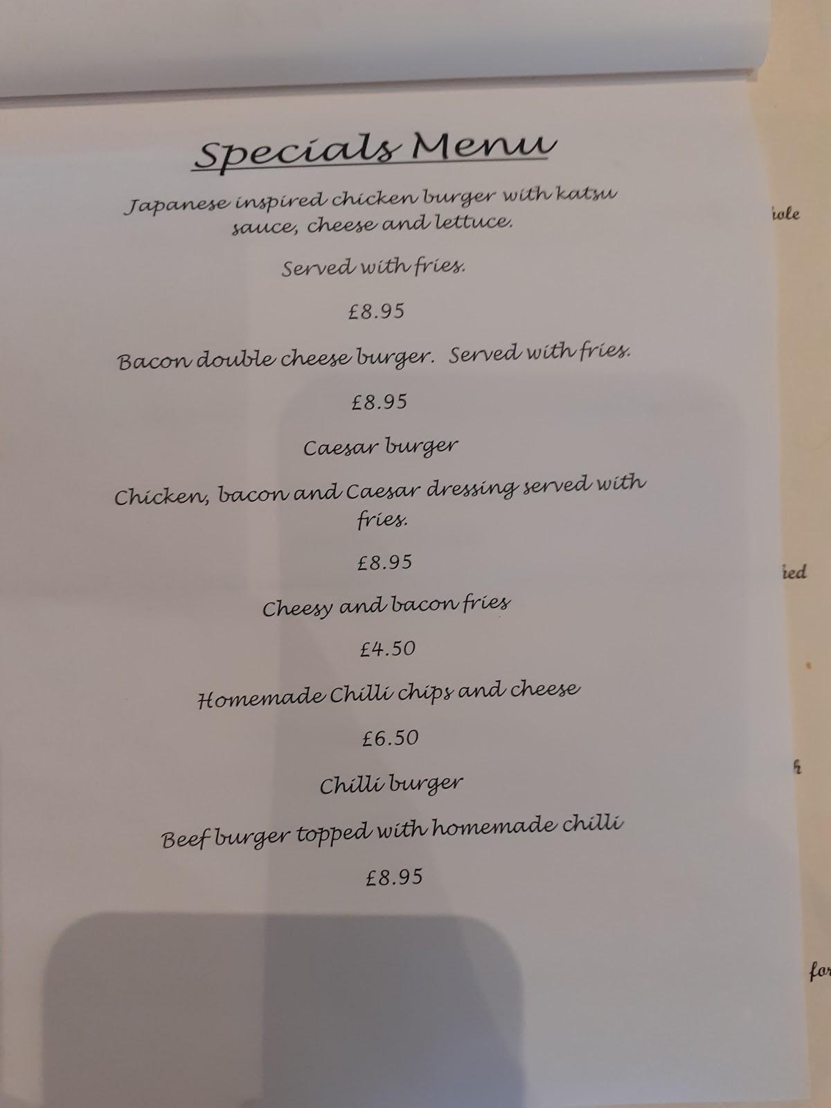 Menu at The Ladybird Inn pub & bar, Bromsgrove