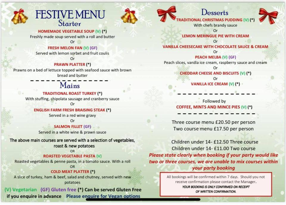 Menu at The Manor Inn Restaurant, Ryde