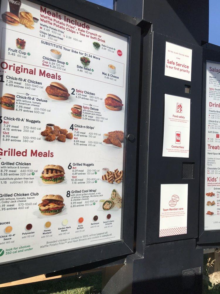 Carta de comida rápida Chick-fil-A, Madison, E Washington Ave