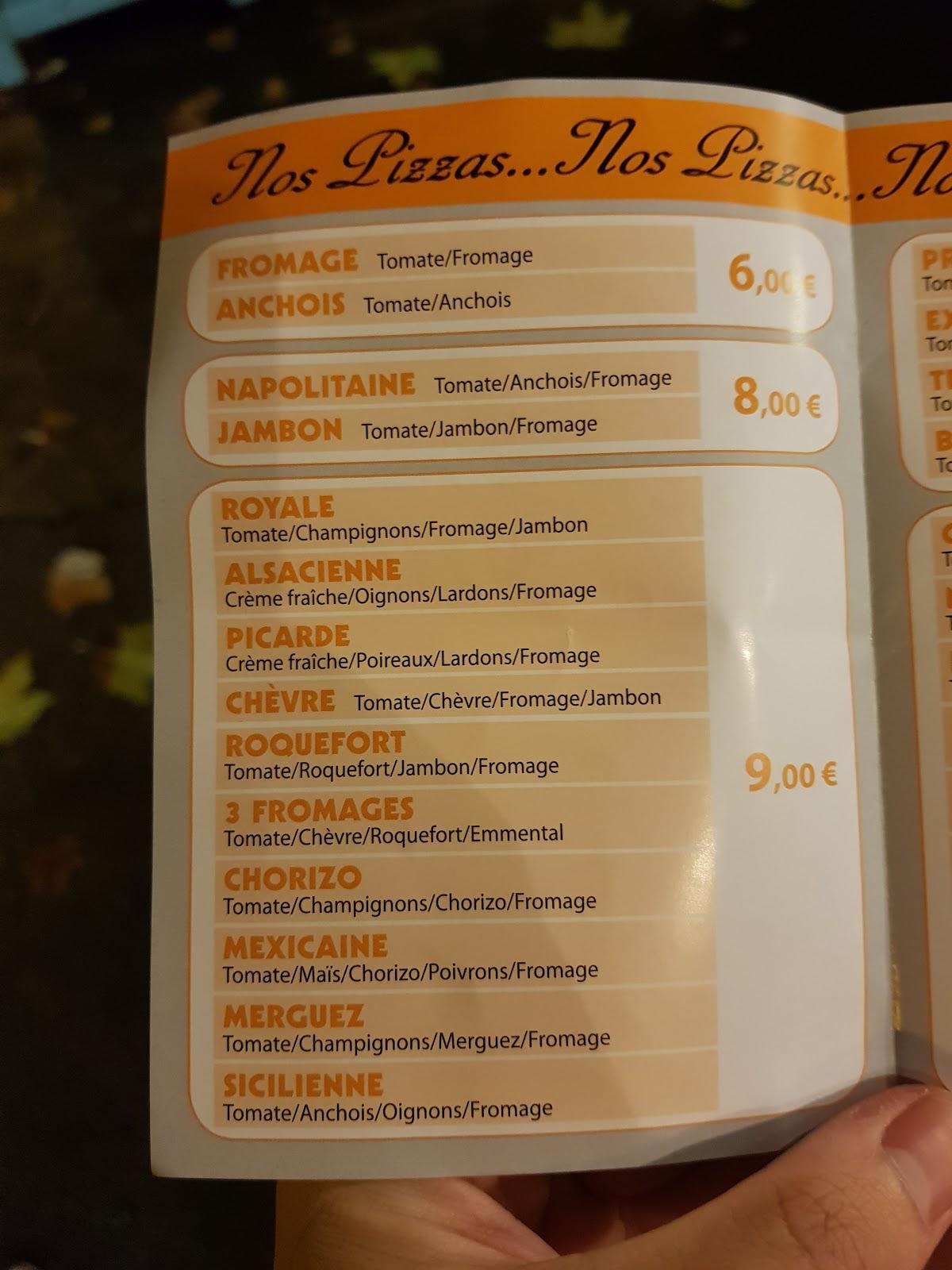 Menu au Marty Nicolas/la pizz' à nico restaurant, Figeac