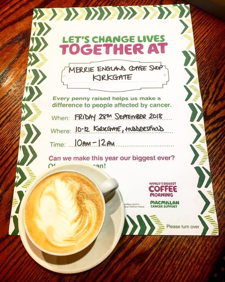 Menu at Merrie England Coffee Shop Ltd cafe, Huddersfield, 10-12 Kirkgate