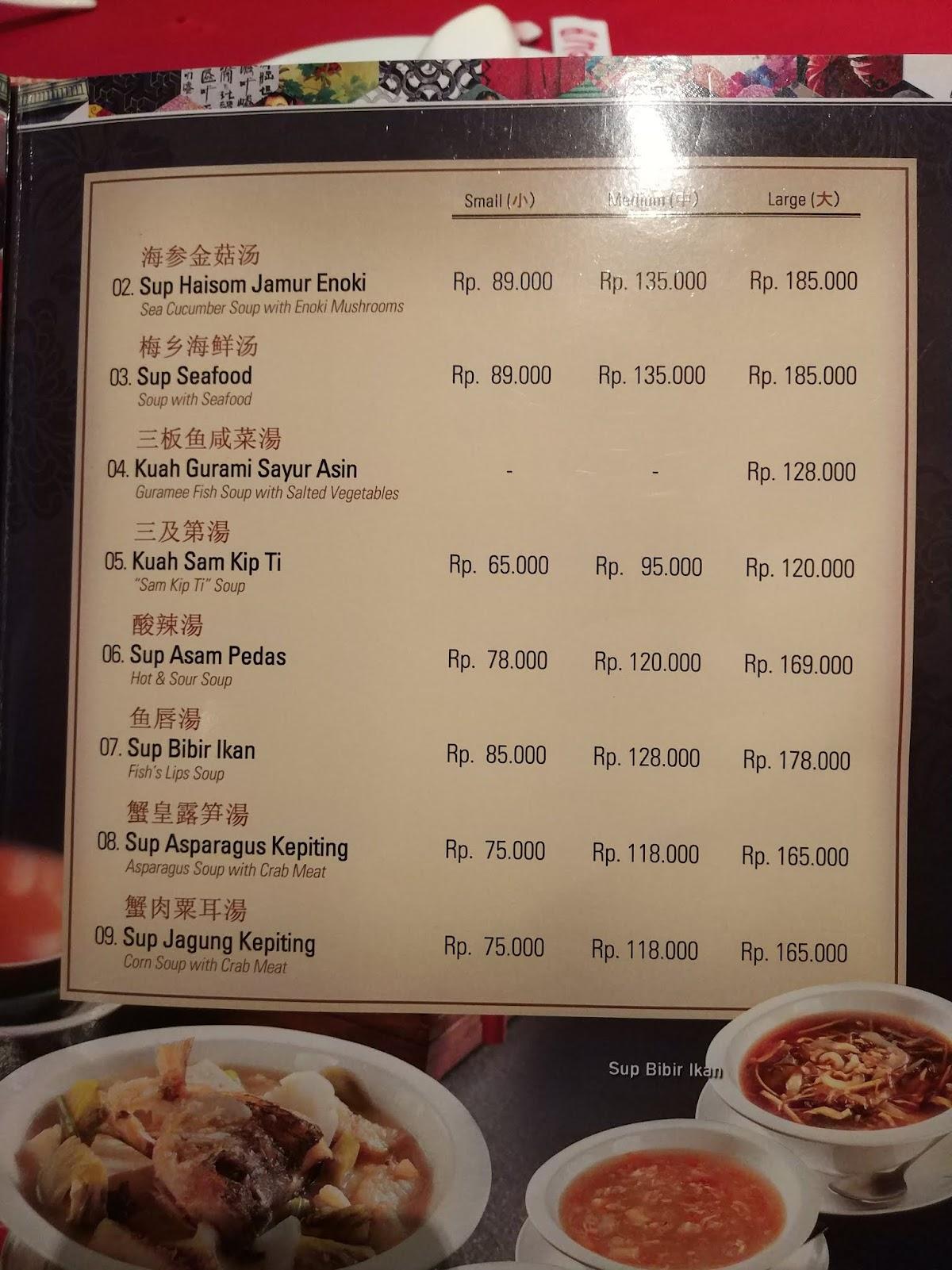 Menu at Moi Garden Hakka Chinese Restaurant, Surabaya, Jl. Manyar ...