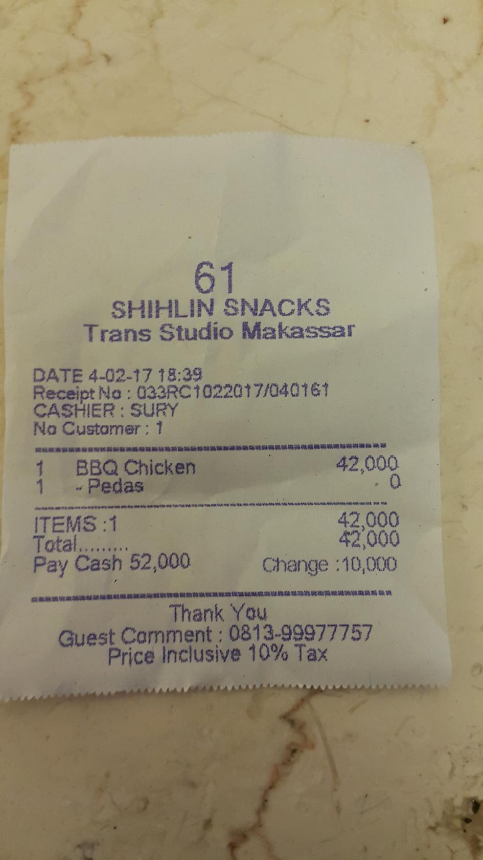 Menu at Shihlin Taiwan Street Snacks restaurant, Makassar, Lt.LG Blok ...
