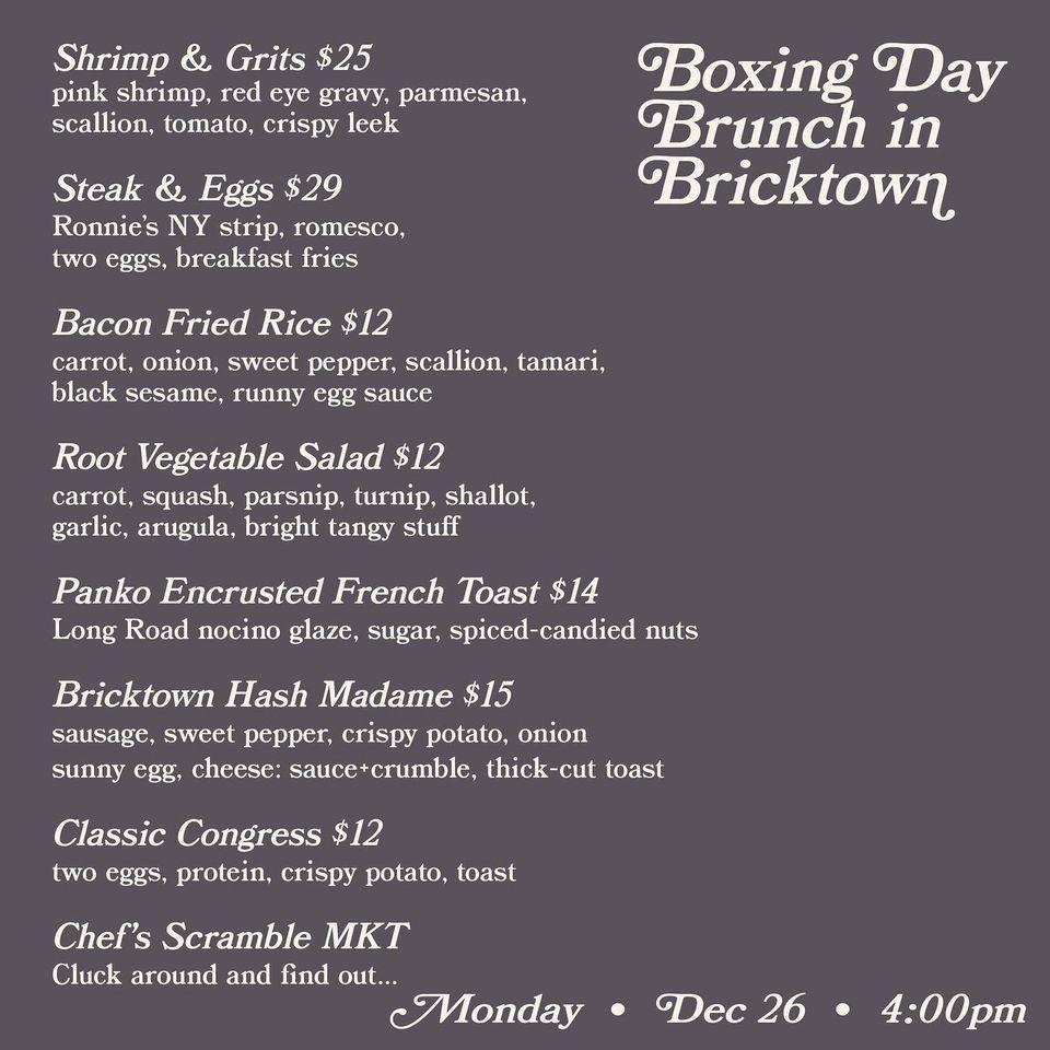 Menu at The Elephant Room restaurant, Detroit