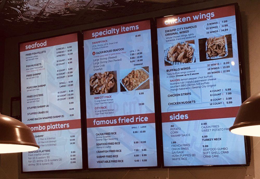Menu at Swamp City restaurant, Houston, 300 W Little York Rd