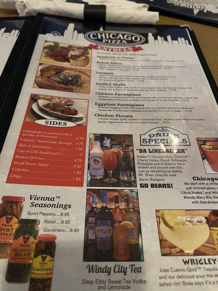 Menu at Chicago Pizza pub & bar, Cape Coral, SE 47th Terrace
